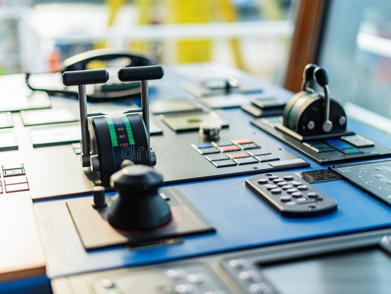Ship Control on the Bridge. Stock Photo - Image of screenshot, ship ...