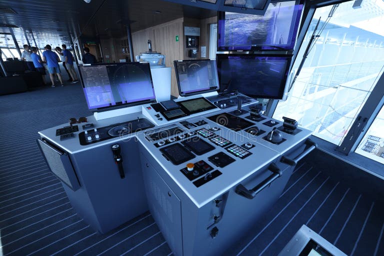 Ship Control Panel in Captain S Bridge Editorial Stock Image - Image of ...