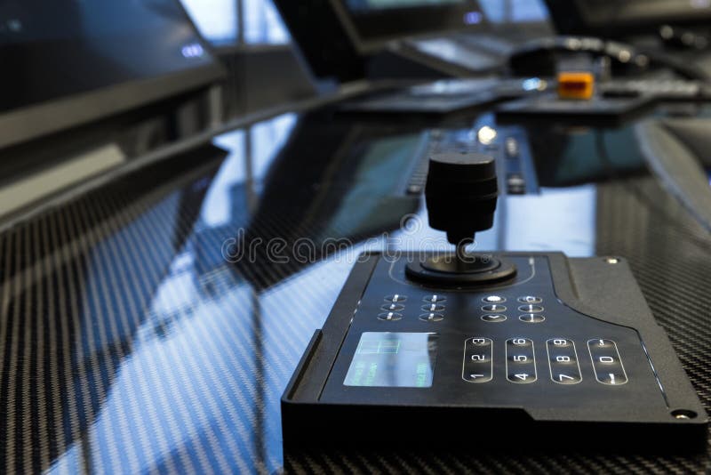 Ship Control Panel Equipment, Close-up Photo. Electronic Equipment ...