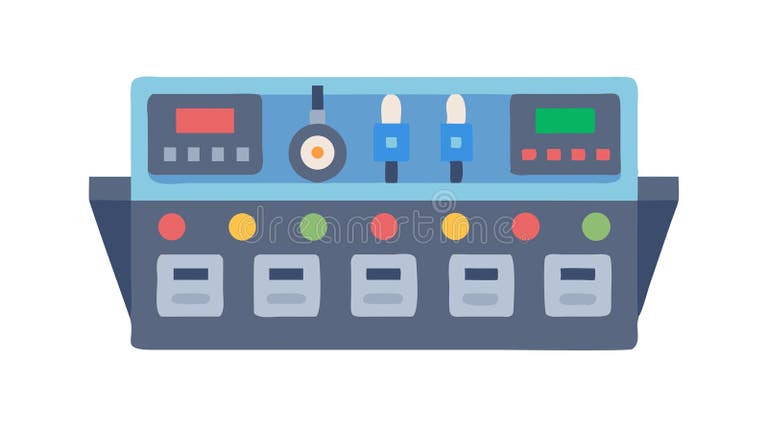 Ship Control Panel and Maritime Navigation System, Vector Design ...