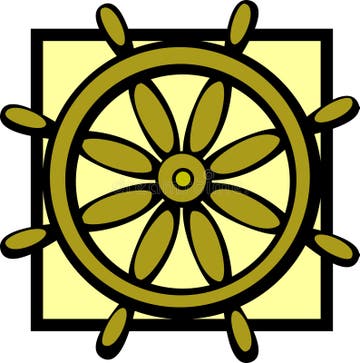 Ship Control Wheel Vector Illustration Stock Vector - Illustration of ...