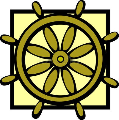 Ship Control Wheel Vector Illustration Stock Vector - Illustration of ...