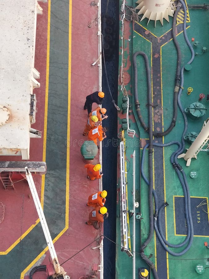 Ship crew enjoying sunset stock photo. Image of crew - 256494350