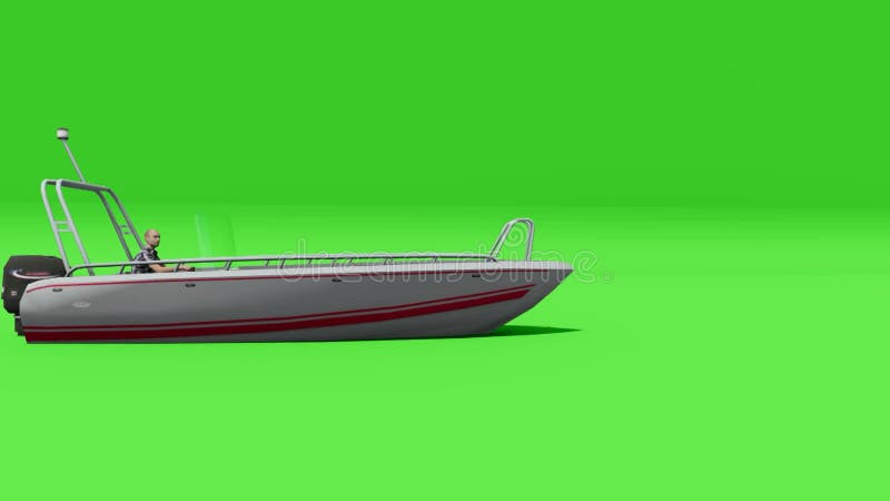 Ship 3d Rendered on Green Background Stock Video - Video of compact ...