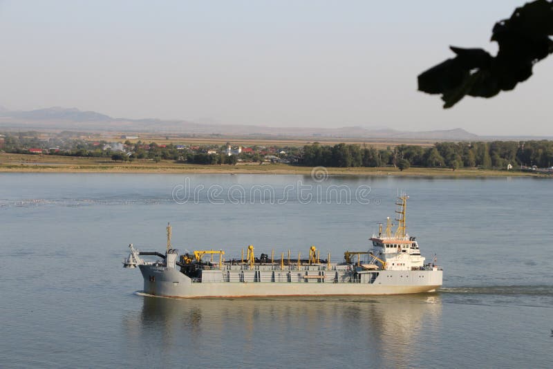 Ship on the Danube River, Galati Editorial Stock Photo - Image of ship ...