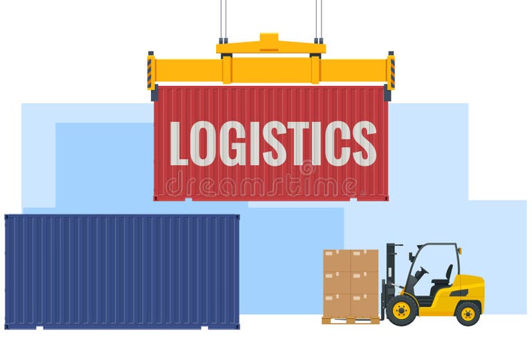 Ship Delivery, Sea Logistics. Warehouse, Cargo, Courier. Argo ...