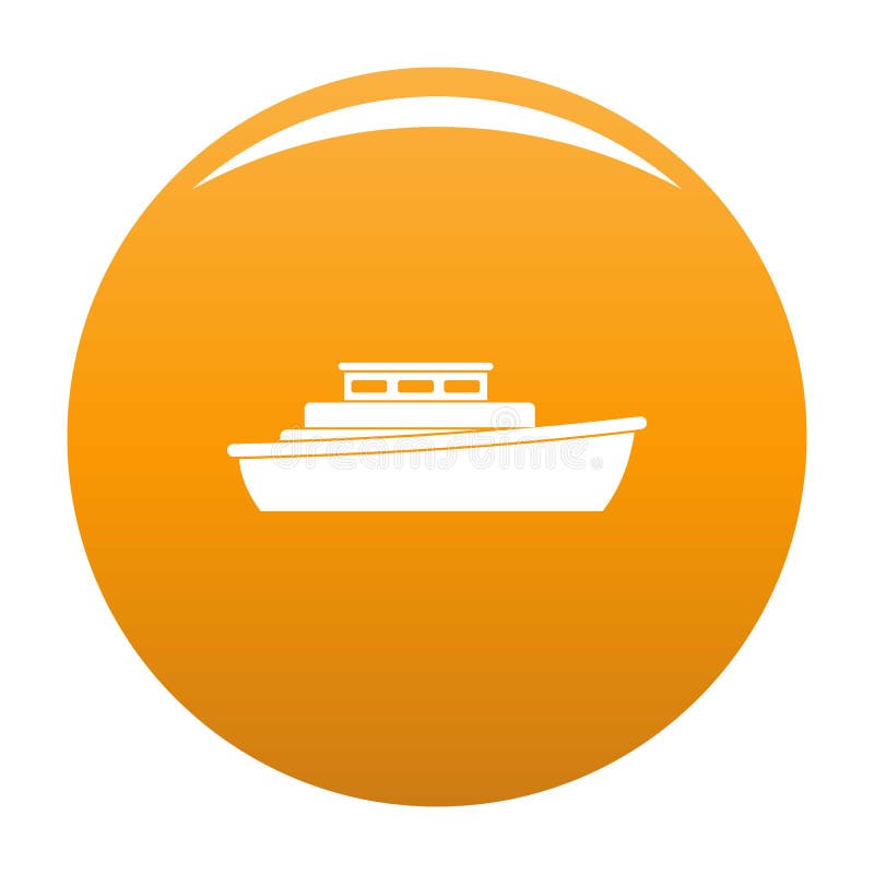 Ship design icon orange stock illustration. Illustration of icon ...