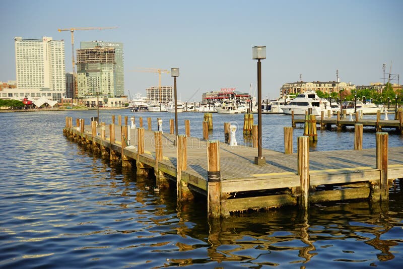 Ship Dock in Baltimore Inner Harbor Editorial Photography - Image of ...