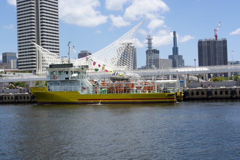 Ship at Dock in Port of Kobe, Japan Editorial Stock Image - Image of ...
