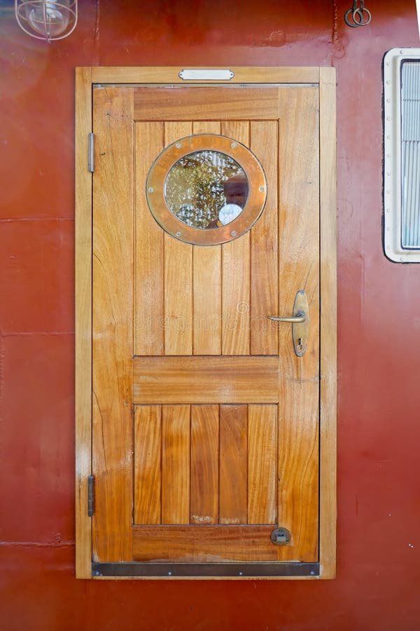 Ship door. stock photo. Image of ship, door, wood, metal - 314382908