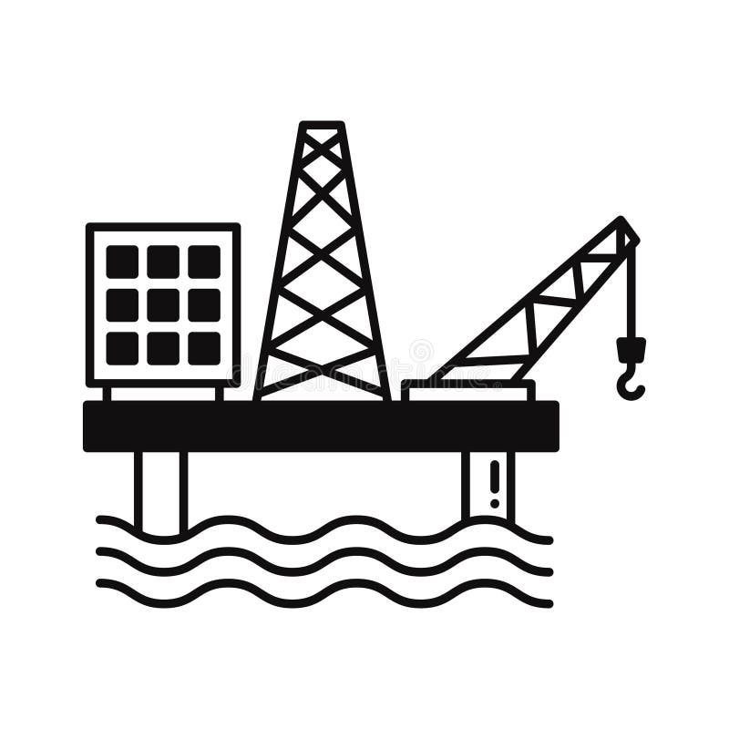 Ship Drilling Vector Icon Which Can Easily Modify or Edit Stock Vector ...