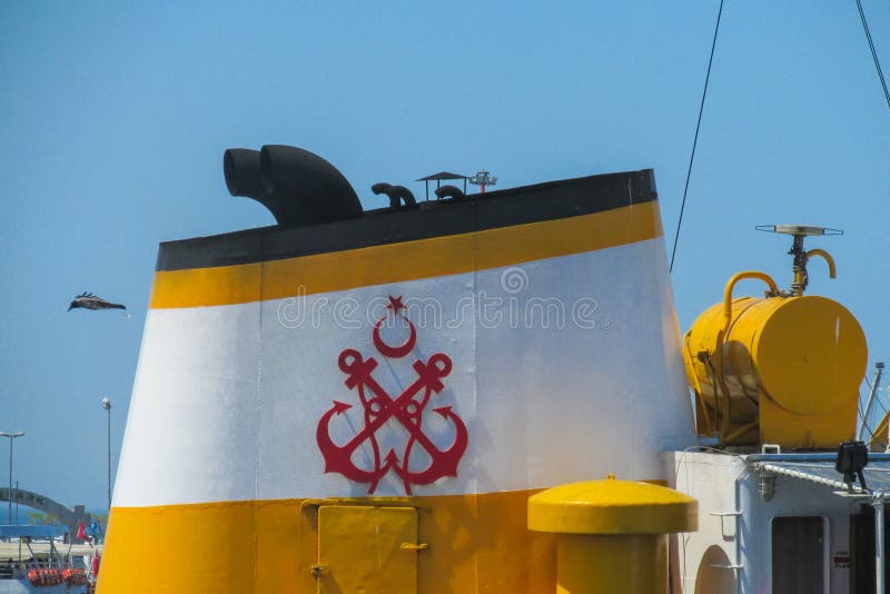 Ship emblem editorial image. Image of dockside, import - 82867865