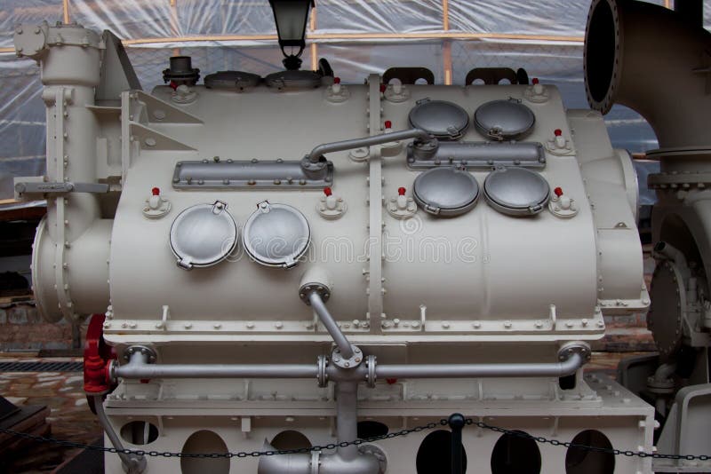 Engine Of A Ship Or An Old-fashioned Boat In The Tesla Museum, Zagreb ...