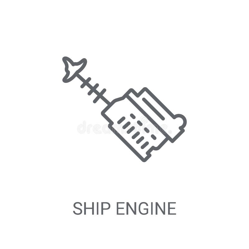 Ship Engine Icon. Trendy Ship Engine Logo Concept on White Backg Stock ...