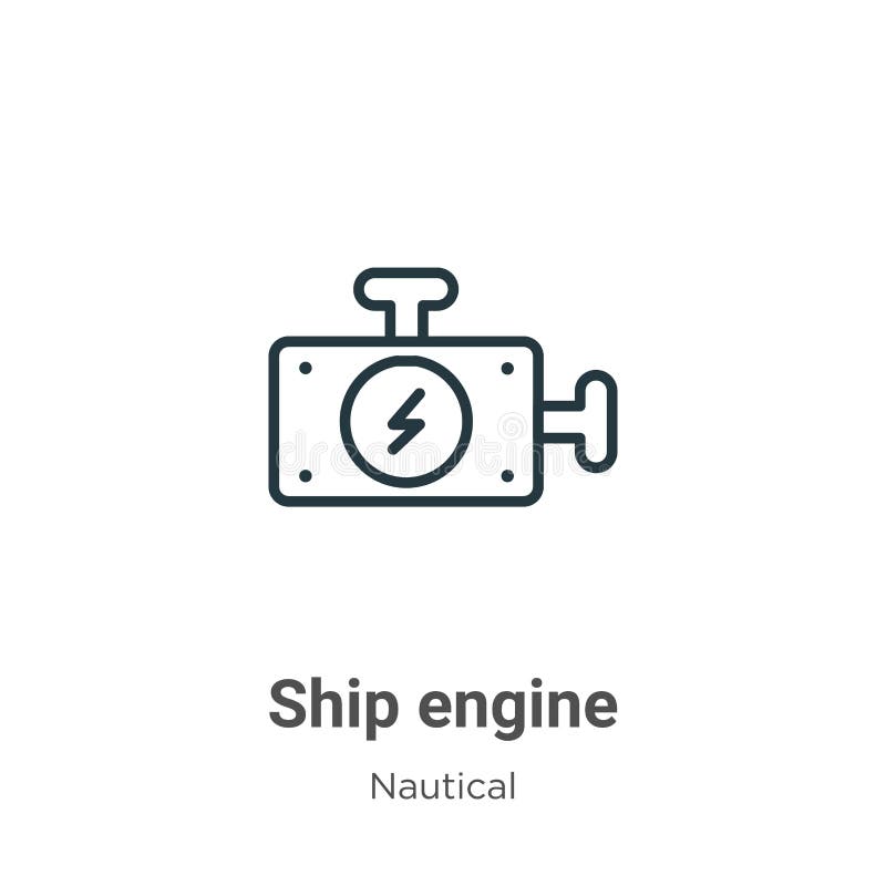 Ship Engine Icon in Filled, Thin Line, Outline and Stroke Style. Vector ...