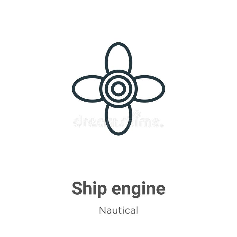 Ship Engine Icon in Filled, Thin Line, Outline and Stroke Style. Vector ...