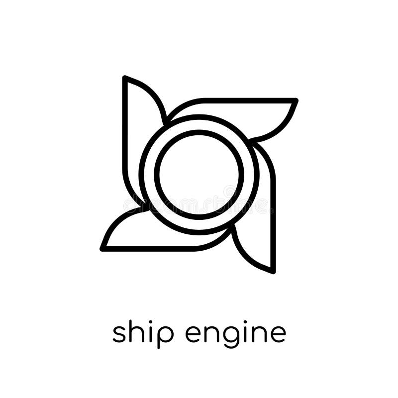 Ship Engine Icon. Trendy Flat Vector Ship Engine Icon On White B Stock ...