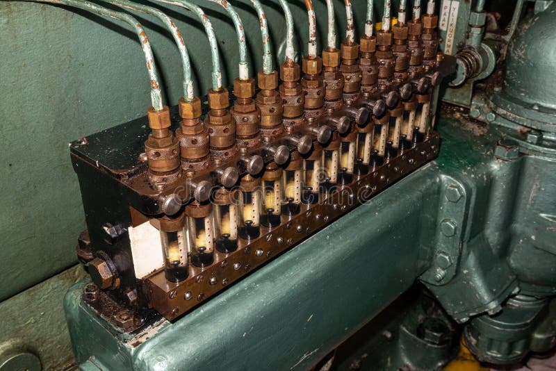 Ship Engine Room Interior Detail Stock Image - Image of metal, machine ...
