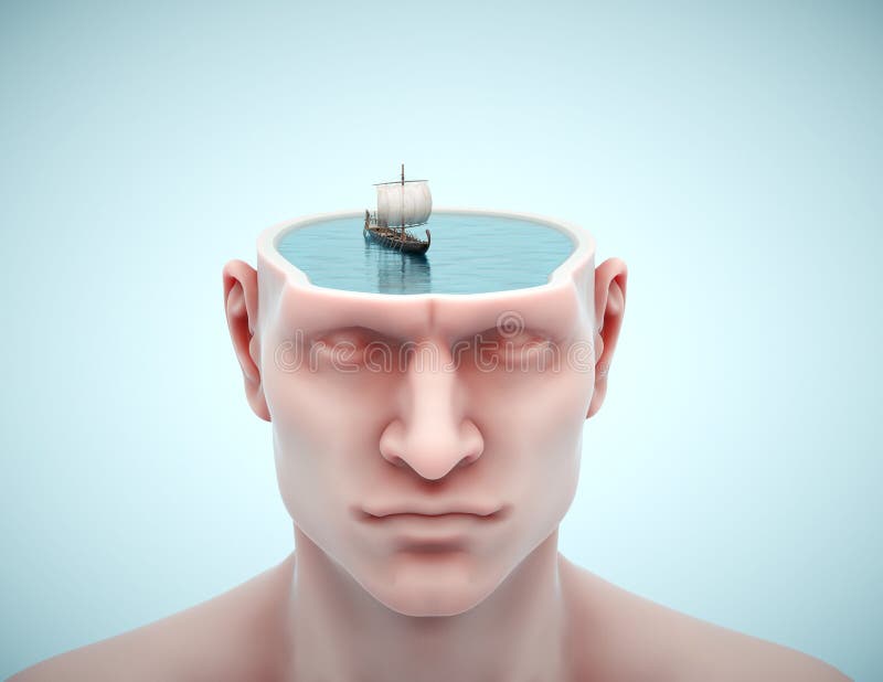 Ship Floating on Its Head. the Concept of Brainstorming Stock ...