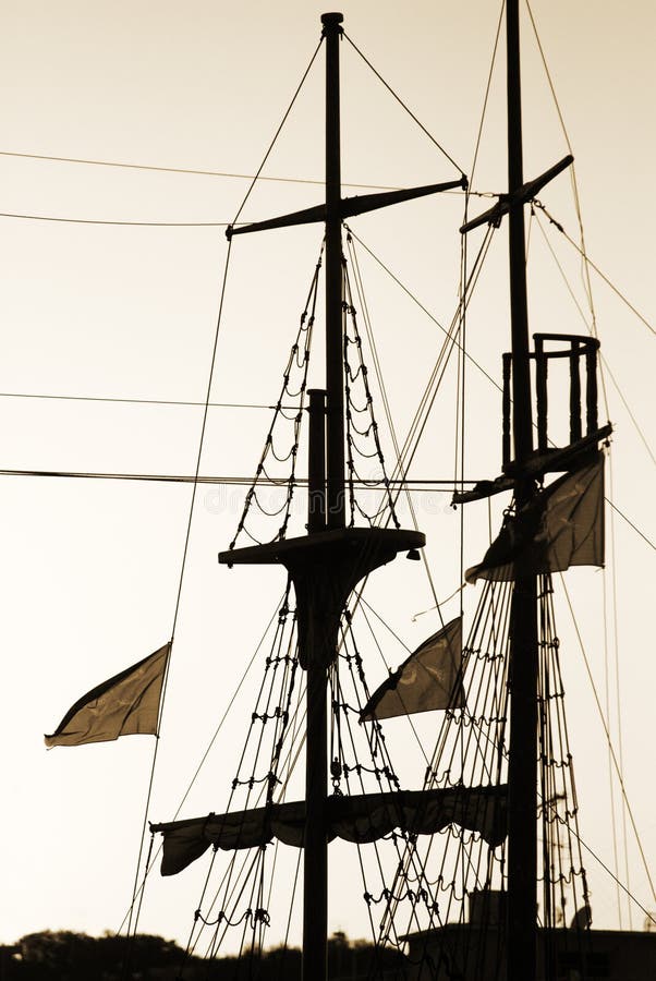 Ship foremast and cordage stock image. Image of galleon - 6155375