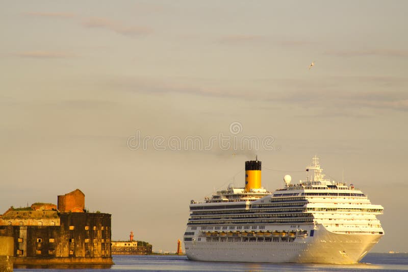 Ship and Fortress stock photo. Image of ship, class, cruise - 13161796