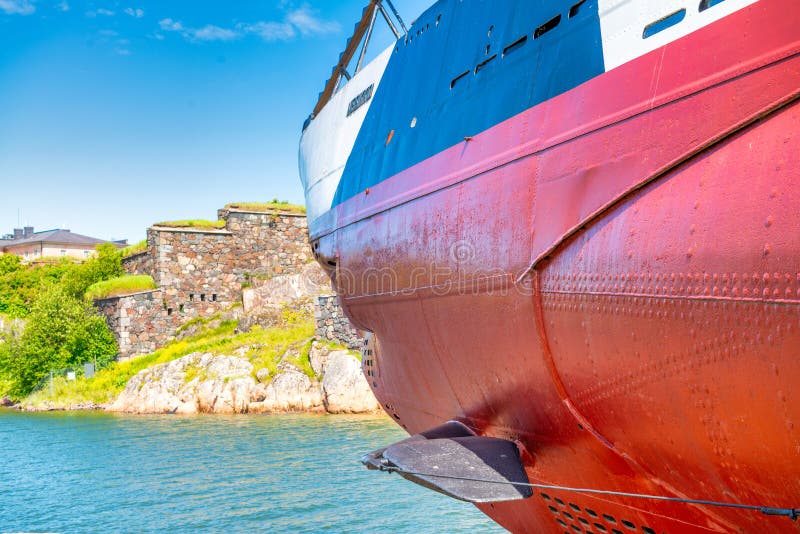 A Ship in the Fortress of Suomenlinna, Helsinki Stock Image - Image of ...