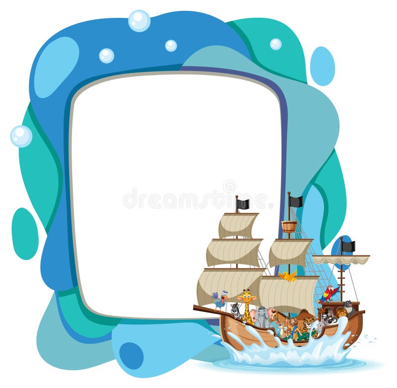 A ship with a frame stock vector. Illustration of crew - 321003628