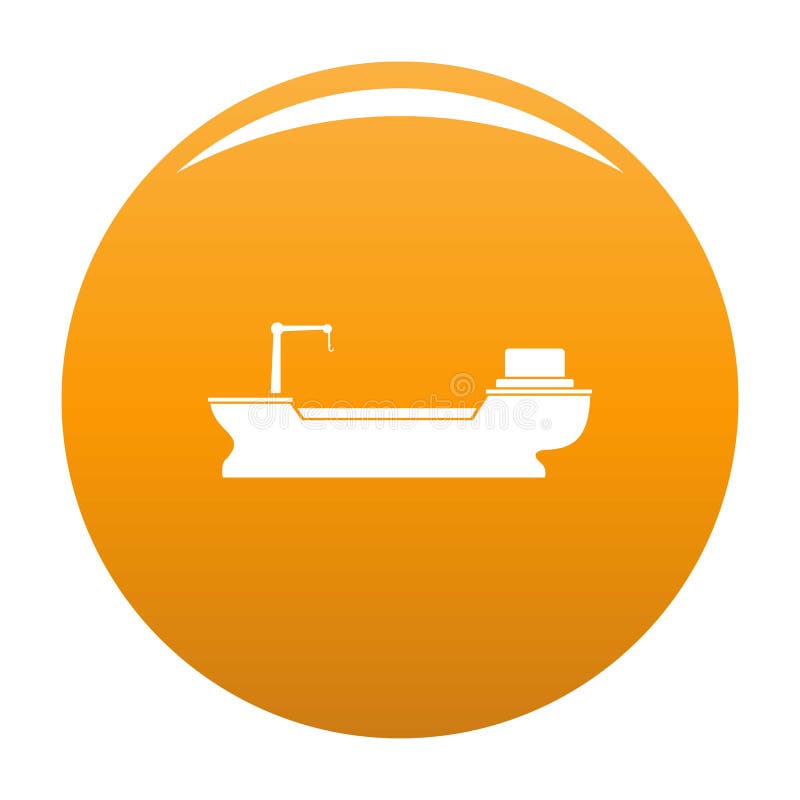 Ship Freight Icon Vector Orange Stock Vector - Illustration of design ...