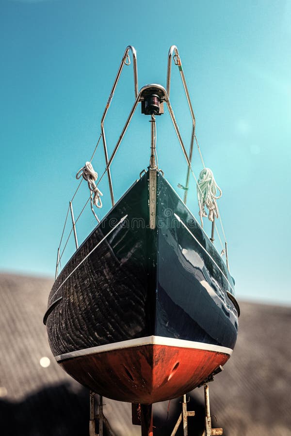 Ship for Repair in a Shipyard in Blue Sky and Sunshine Stock Image ...