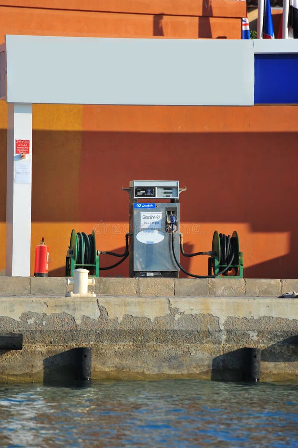 Ship fuel station stock image. Image of mooring, station - 15507631