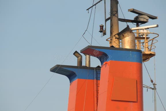 Ship funnels stock photo. Image of chimney, funnel, smokestack - 13046448