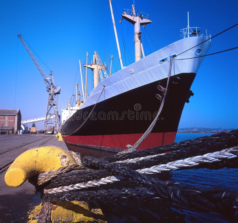 Ship in harbor stock image. Image of consignment, ship - 12172409