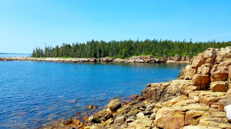 Ship Harbor in Acadia National Park - Maine Stock Photo - Image of hike ...