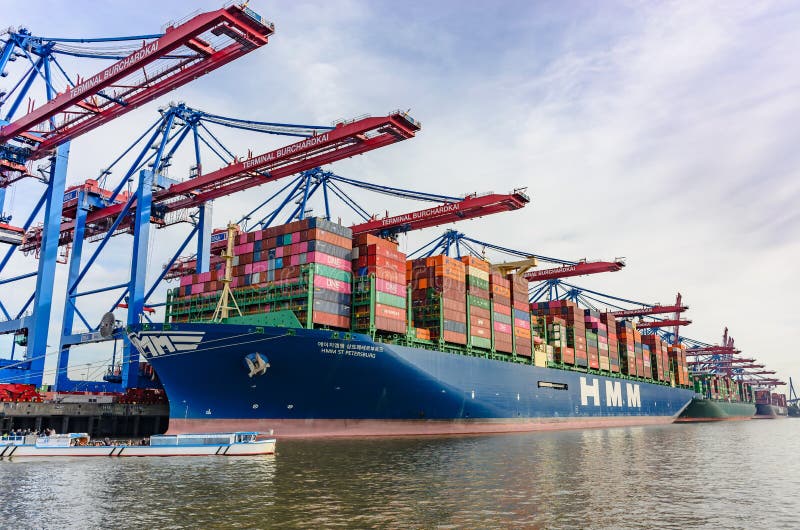 Ship in the Harbour of Hamburg Editorial Photography - Image of ocean ...
