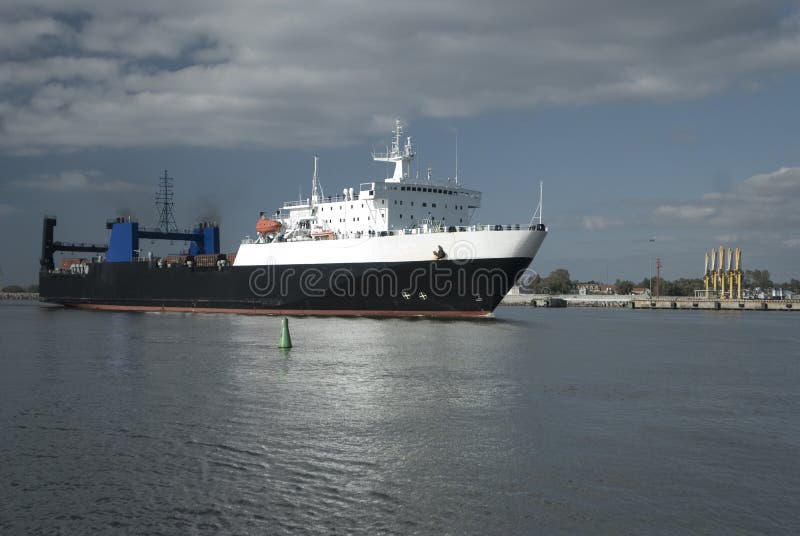 Ship in the Harbour of Klaipeda (Lithuania) Stock Image - Image of ...