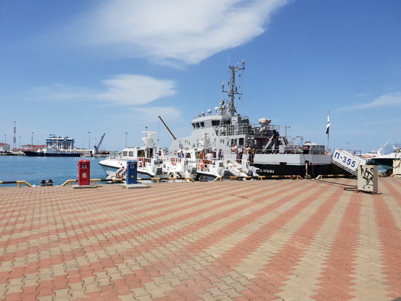 Ship in harbour stock photo. Image of harbour, sochi - 152353120