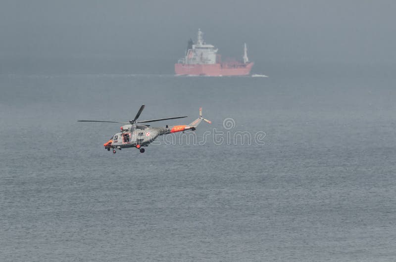 SHIP and HELICOPTER editorial photography. Image of multifunctional ...