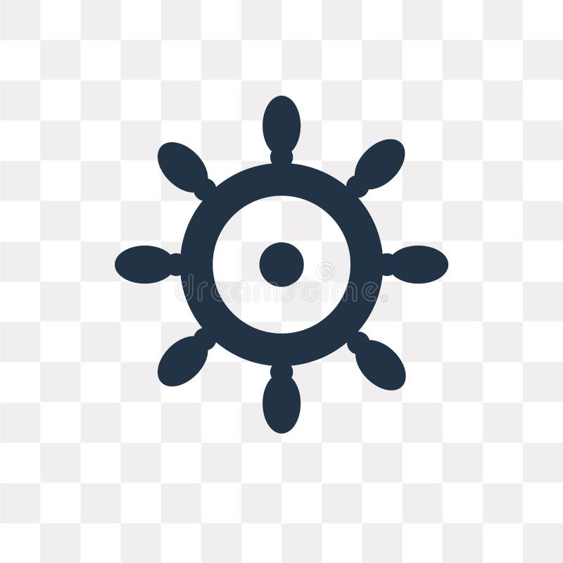 Ship Helm Vector Icon Isolated on Transparent Background, Ship H Stock ...