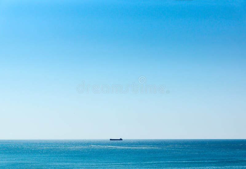 Ship on the horizon stock photo. Image of square, space - 43547300