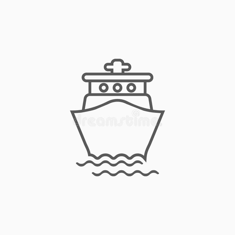 Ship Icon, Boat, Cruise, Sea, Marine, Vehicle Stock Vector ...