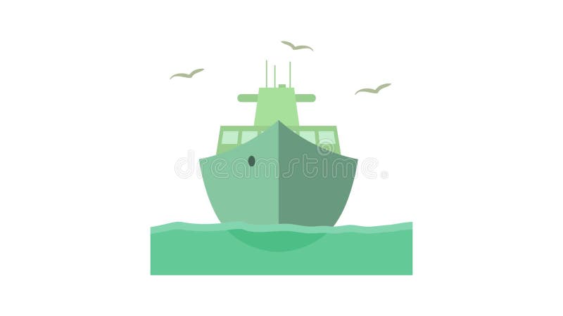 Ship icon animation stock footage. Video of passenger - 239564058