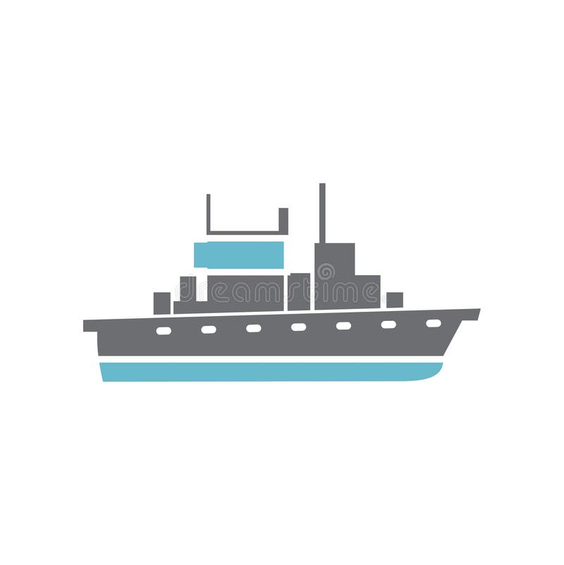 Ship Icon on Background for Graphic and Web Design. Simple Vector Sign ...