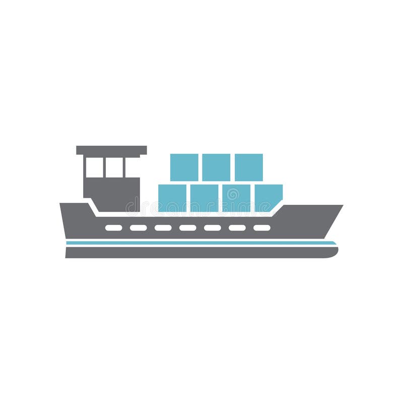 Ship Icon on Background for Graphic and Web Design. Simple Vector Sign ...