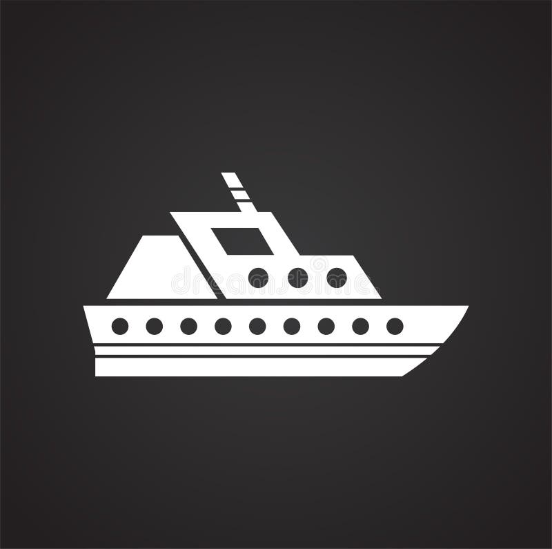 Ship Icon on Background for Graphic and Web Design. Simple Vector Sign ...