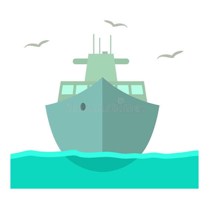 Ship icon, cartoon style stock vector. Illustration of nautical - 96293208