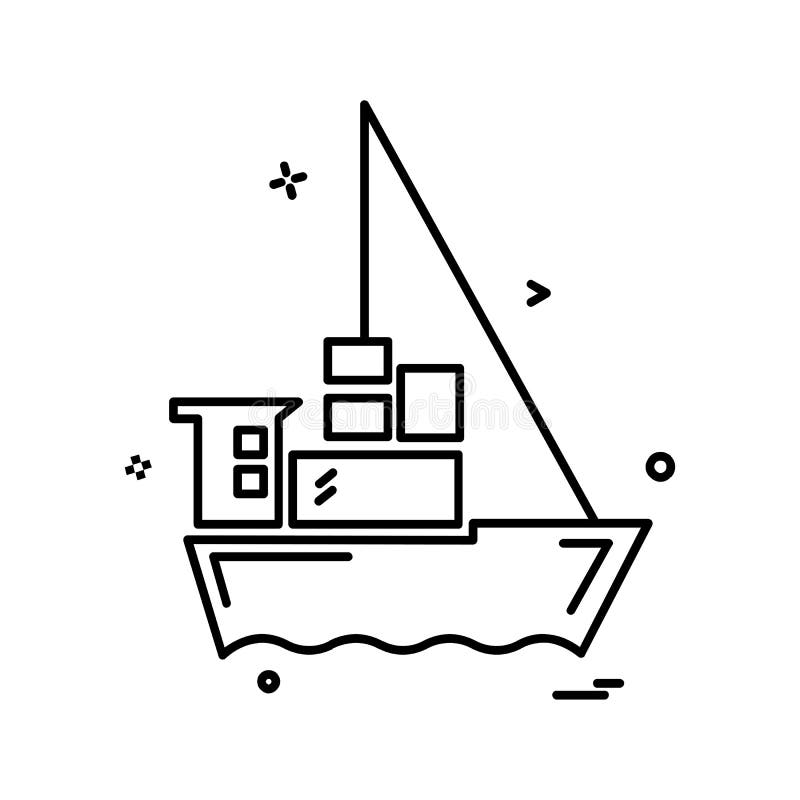 Ship icon design vector stock vector. Illustration of symbol - 132422664