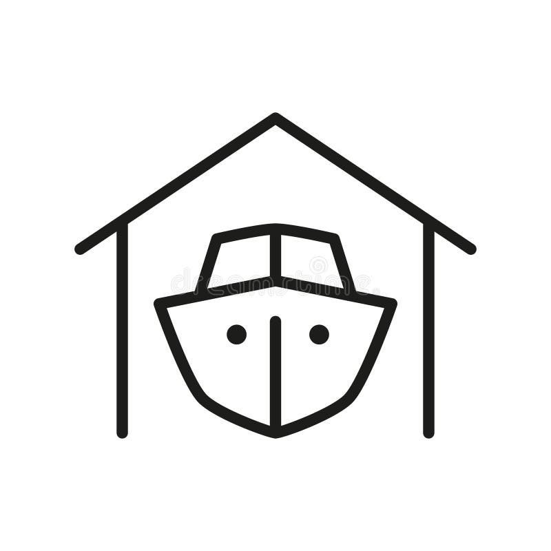Ship Icon, Front View. Boat in a Garage Symbol Stock Vector ...