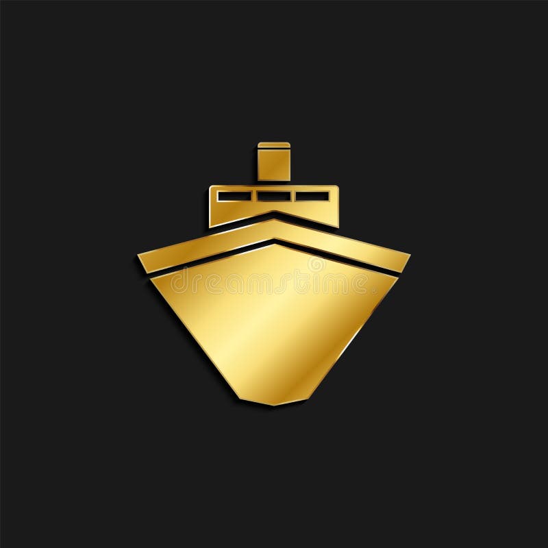 Ship, Icon Gold Icon. Vector Illustration of Golden Style Stock ...
