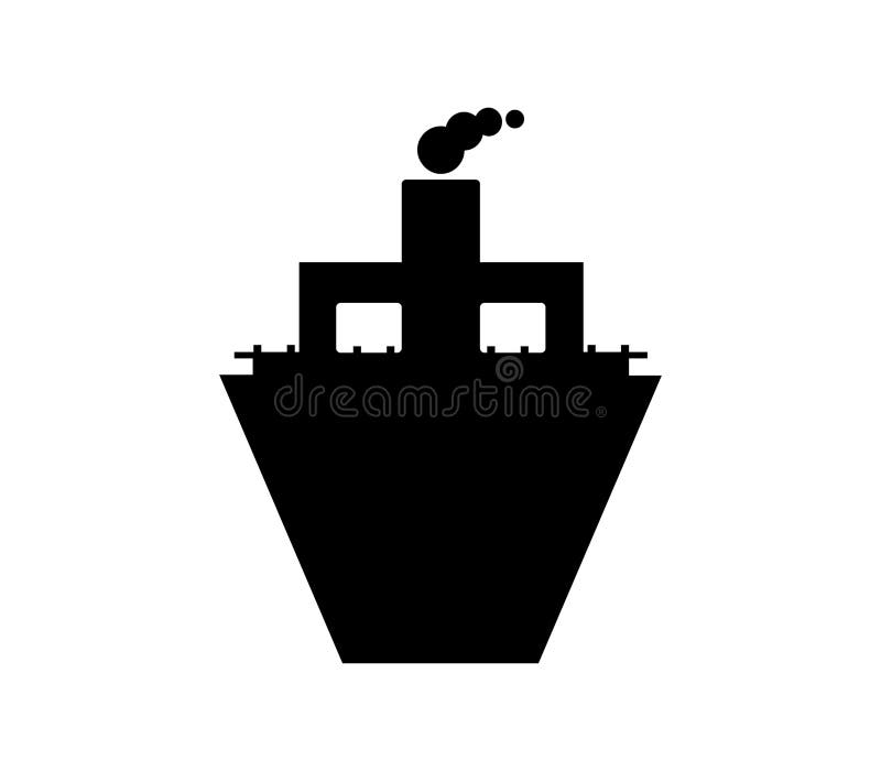 Ship Icon Illustrated in Vector on White Background Stock Illustration ...