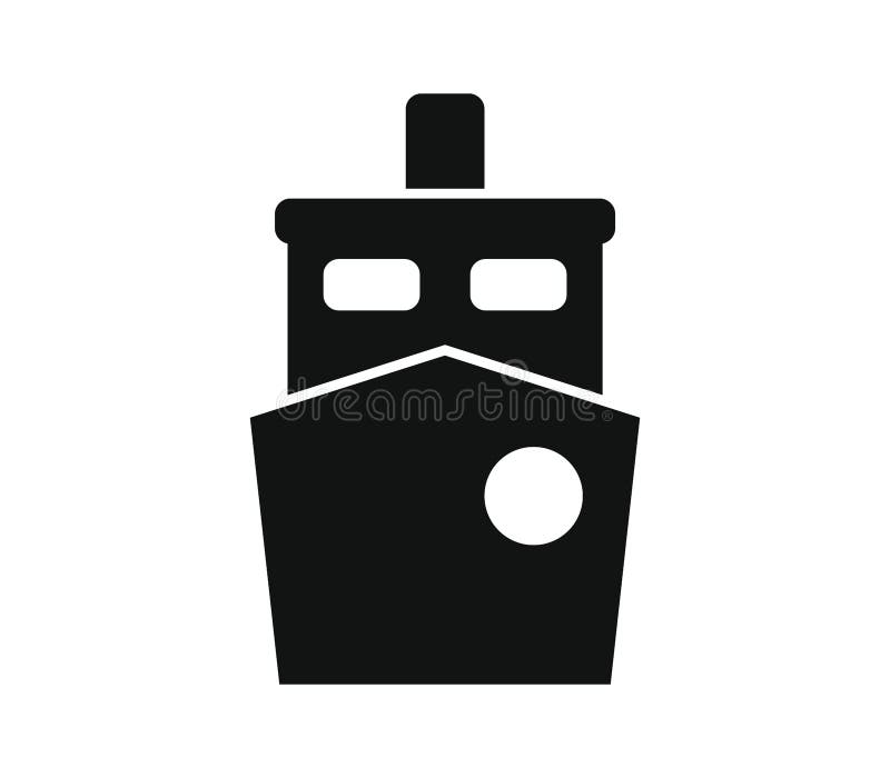 Ship Icon Illustrated in Vector on White Background Stock Illustration ...
